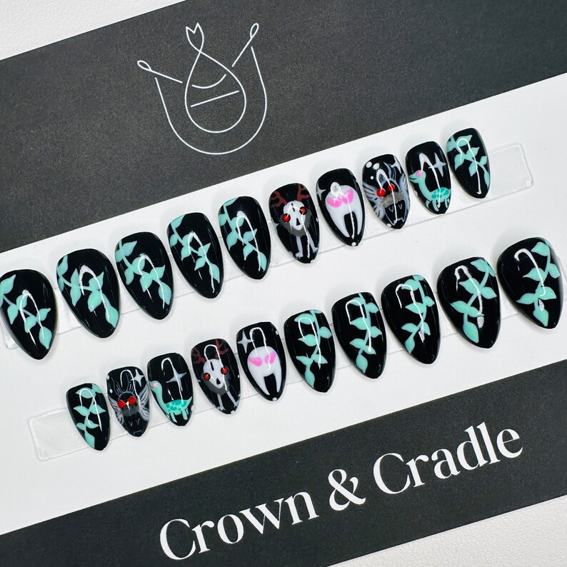 Cryptid Cuties Nightcrawler Wendigo Mothman Nessie Press on Nails Set ...