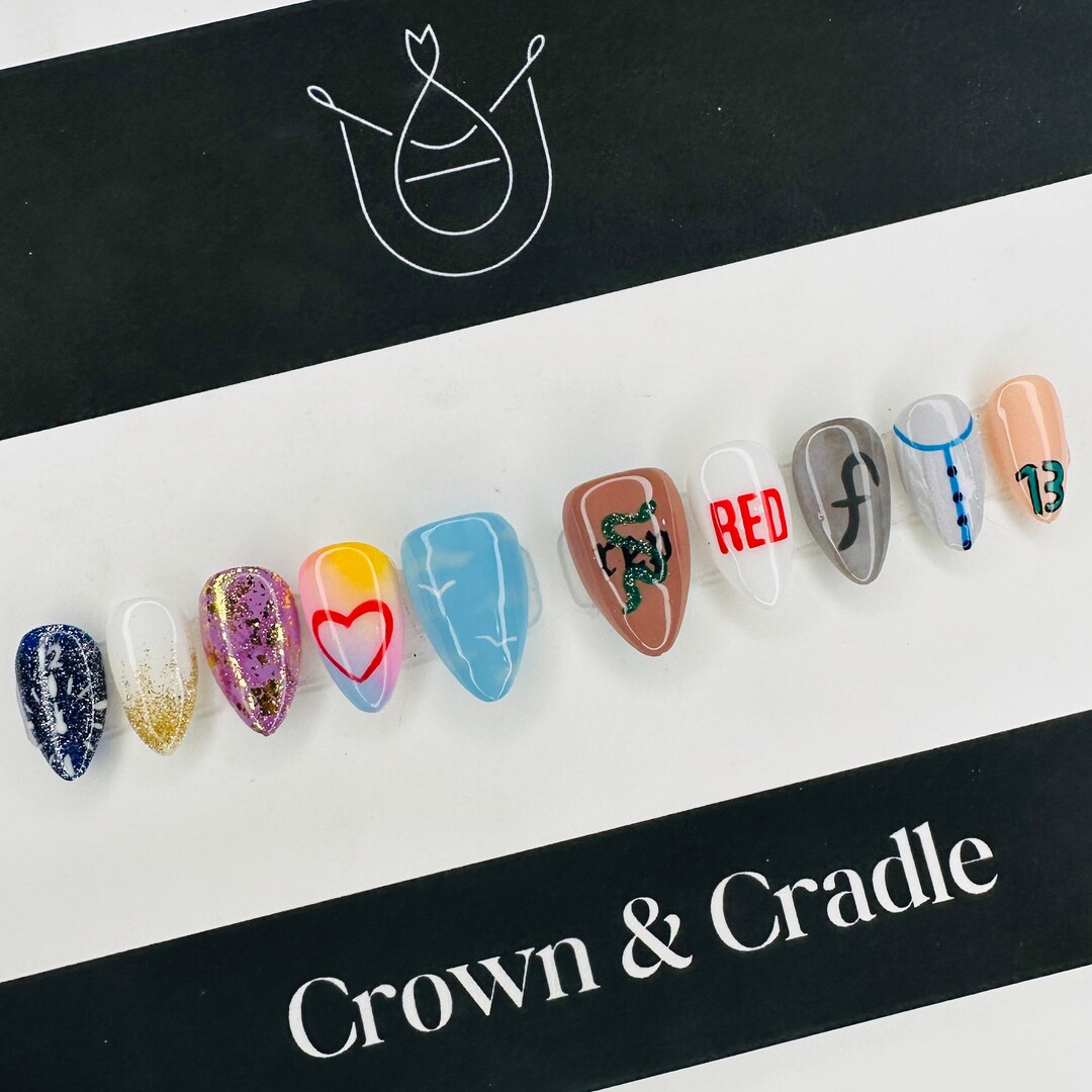Eras Tour Press on Nails | Eras Tour | Swifties Nails | Album Nails ...