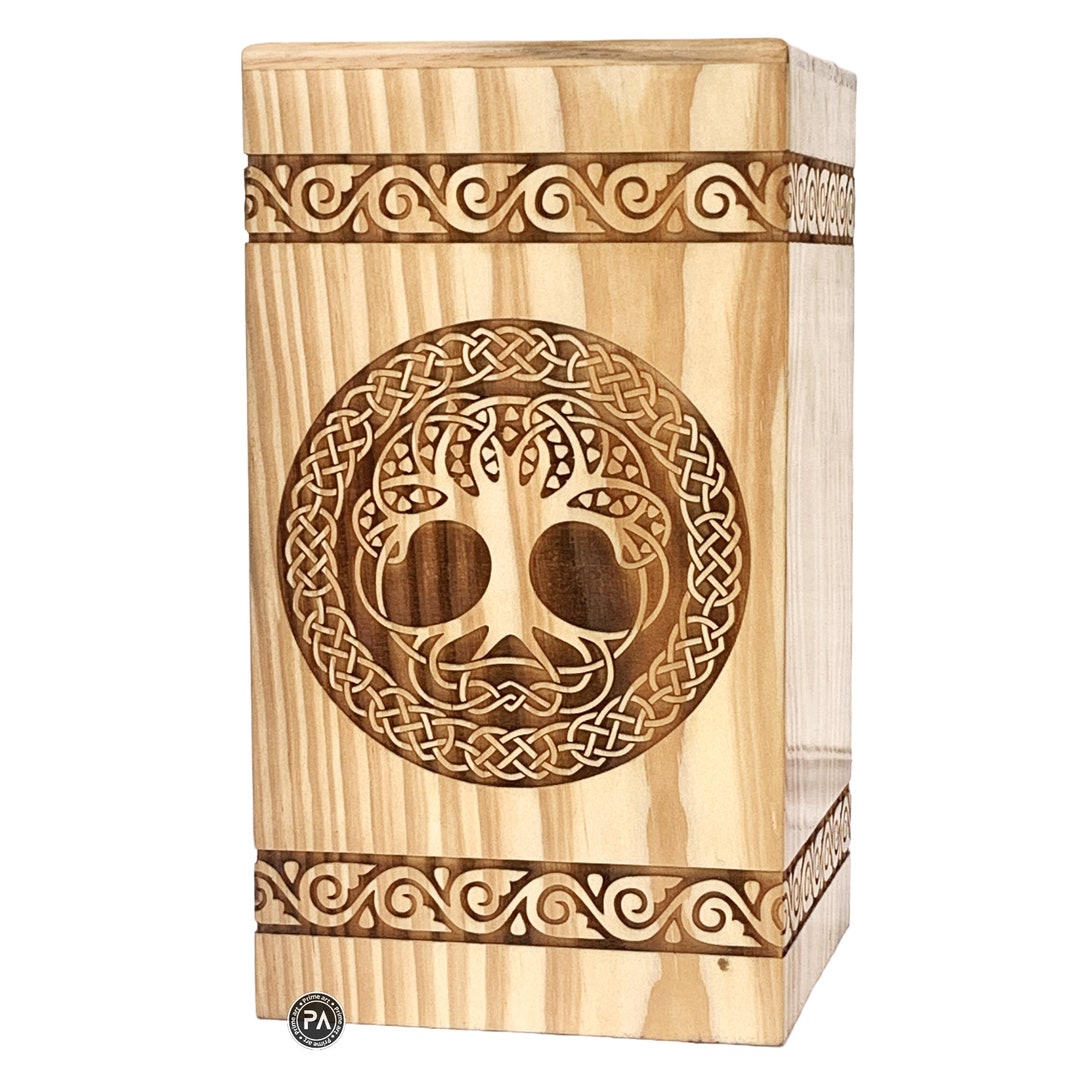 Cremation Urn for Human Ashes Large Wooden Urn for Cremation Adult Urn ...