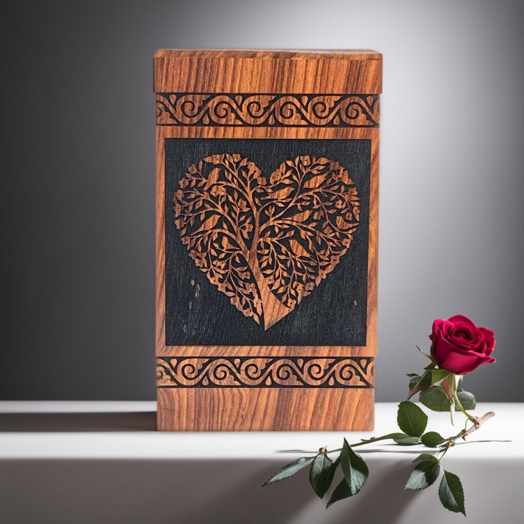 Personalized Tree of Life Urn Handcrafted Wooden Cremation Ashes ...