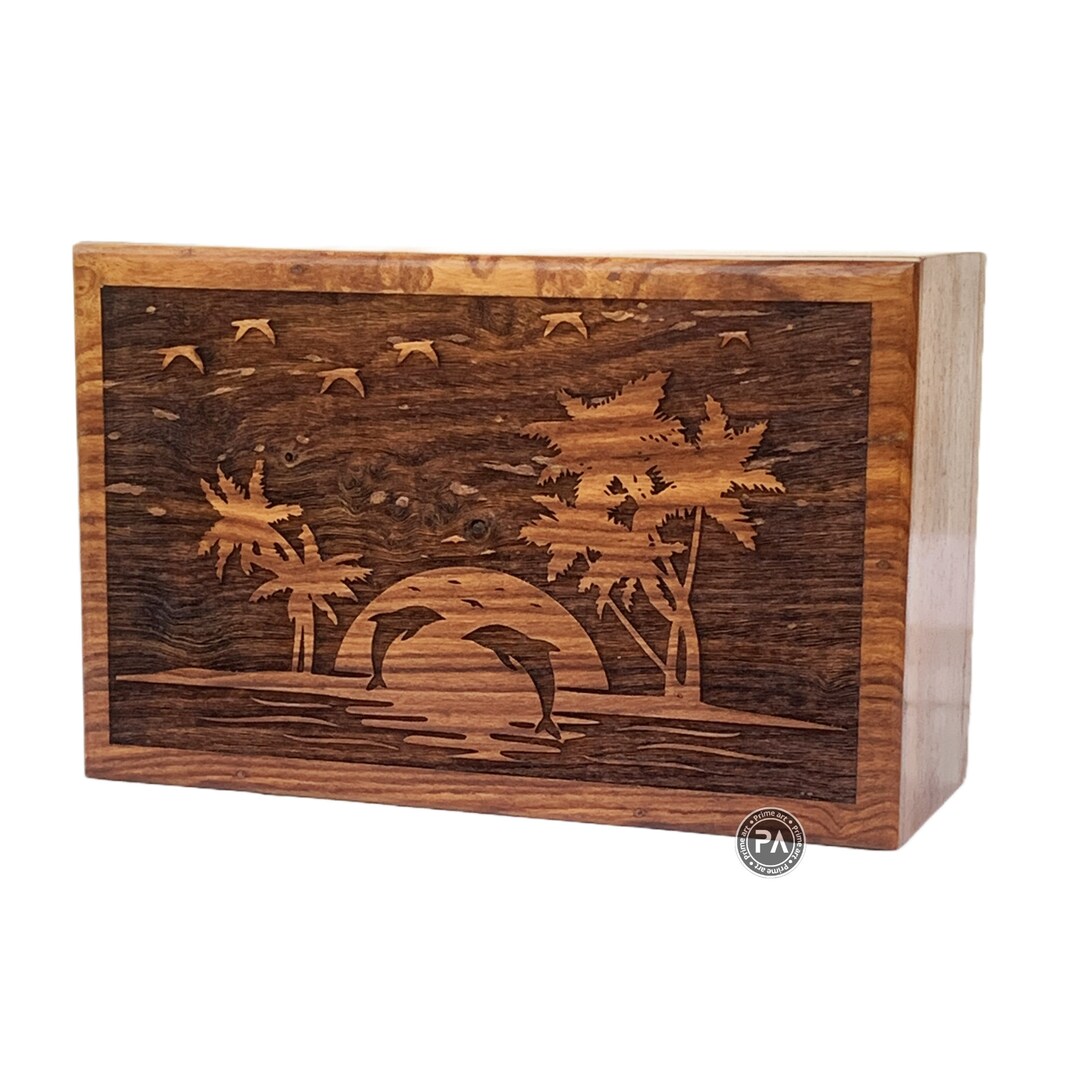 Wooden Urn Box for Human Ashes Personalized Cremation Urn for Ashes ...