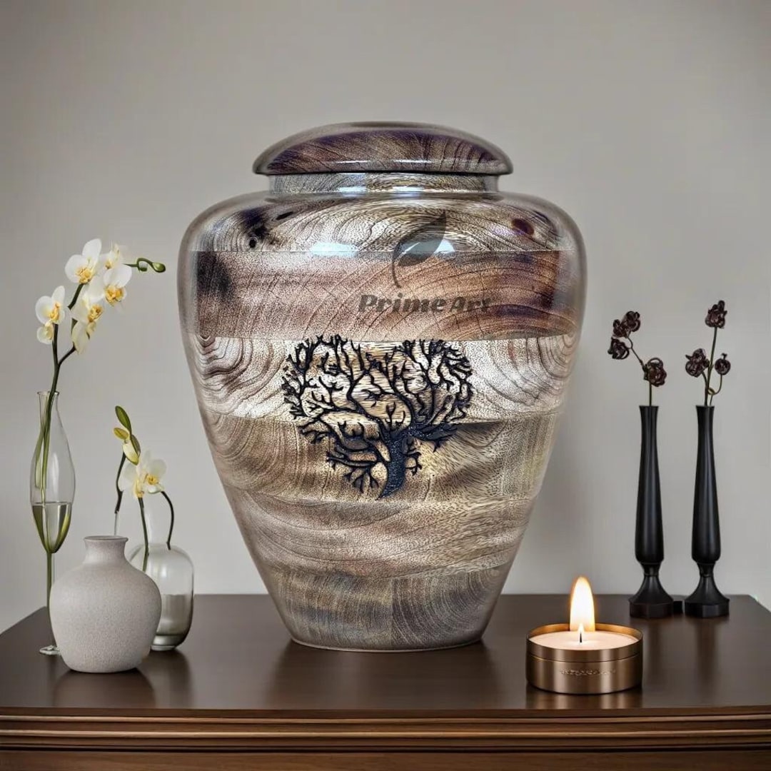 Urn Box for Human Ashes Large Wooden Urn for Cremation Adult Urn Box ...