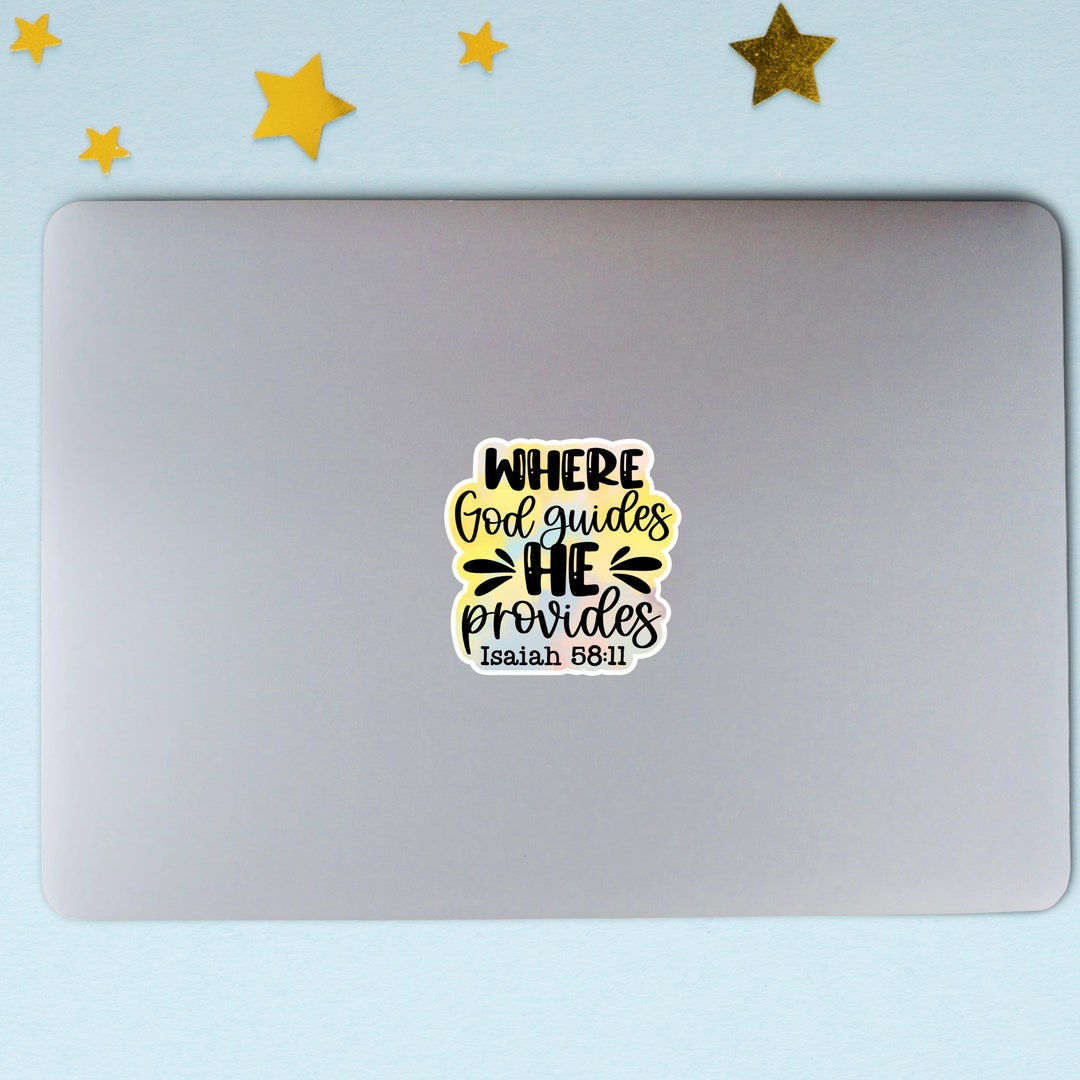 Where God Guides Bible Verse Sticker, Planner Stickers, Laptop Stickers ...