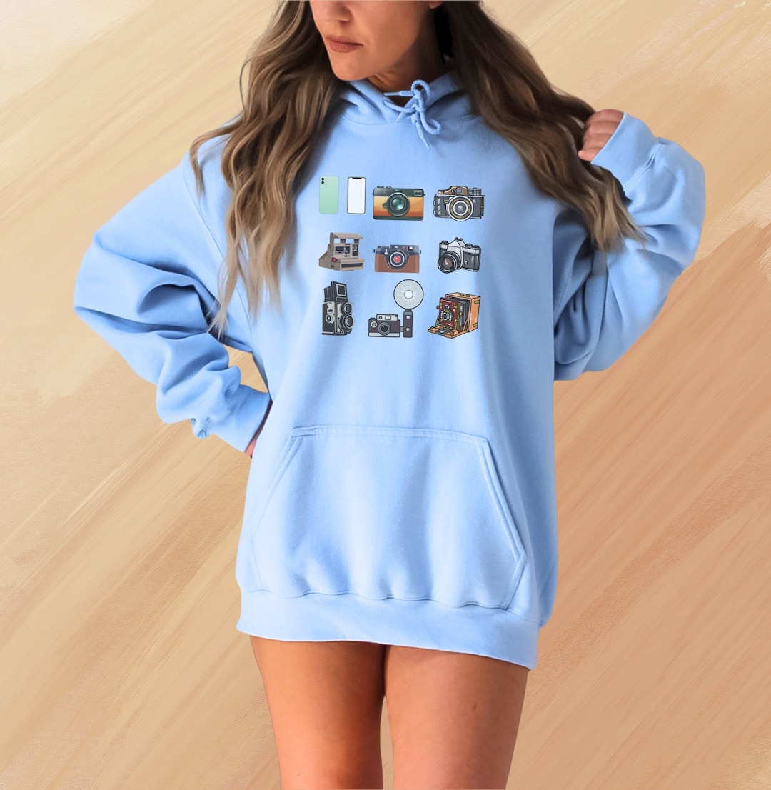 Camera Hoodie, Photographer Gift, Photo Lovers Gift, Camera Sweatshirt ...