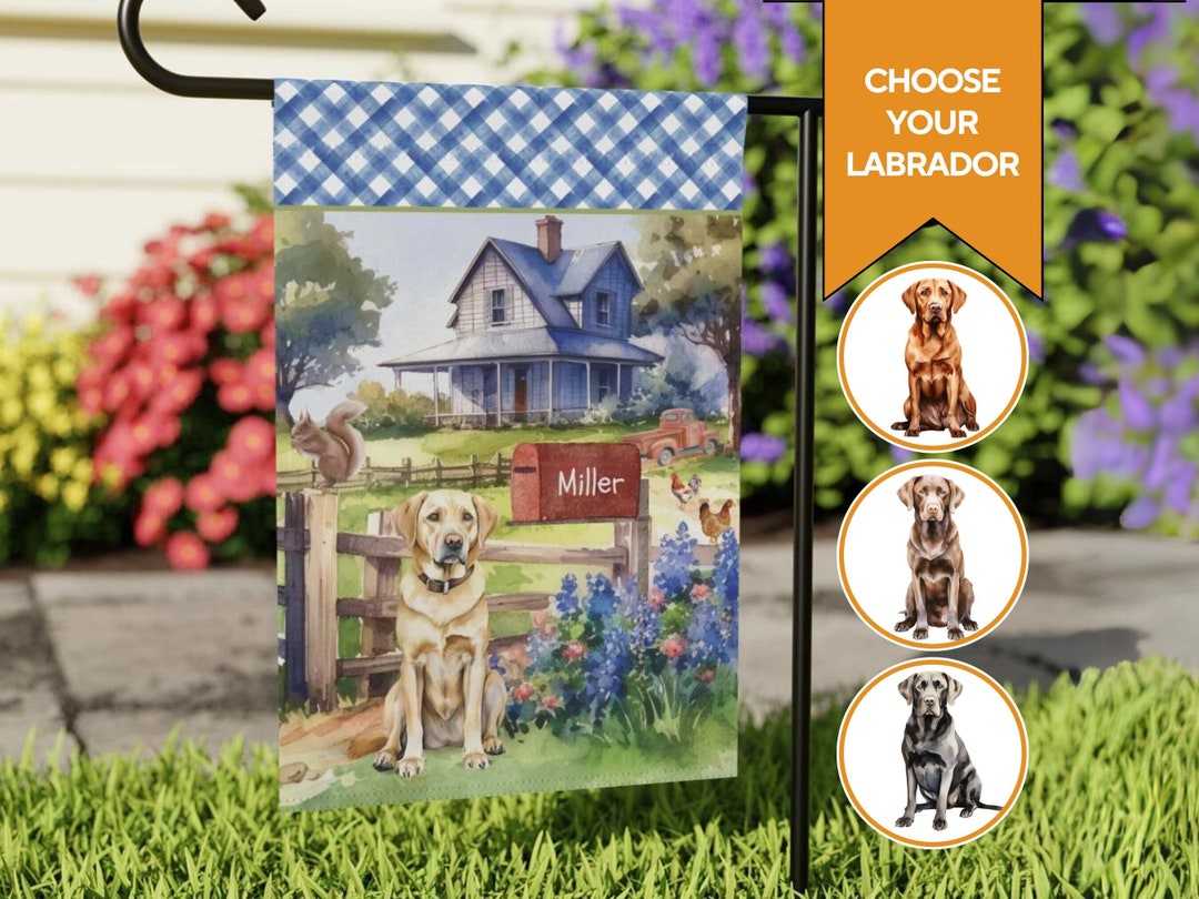 Personalized Labrador Retriever Garden Flag, Spring Summer Front Porch ...