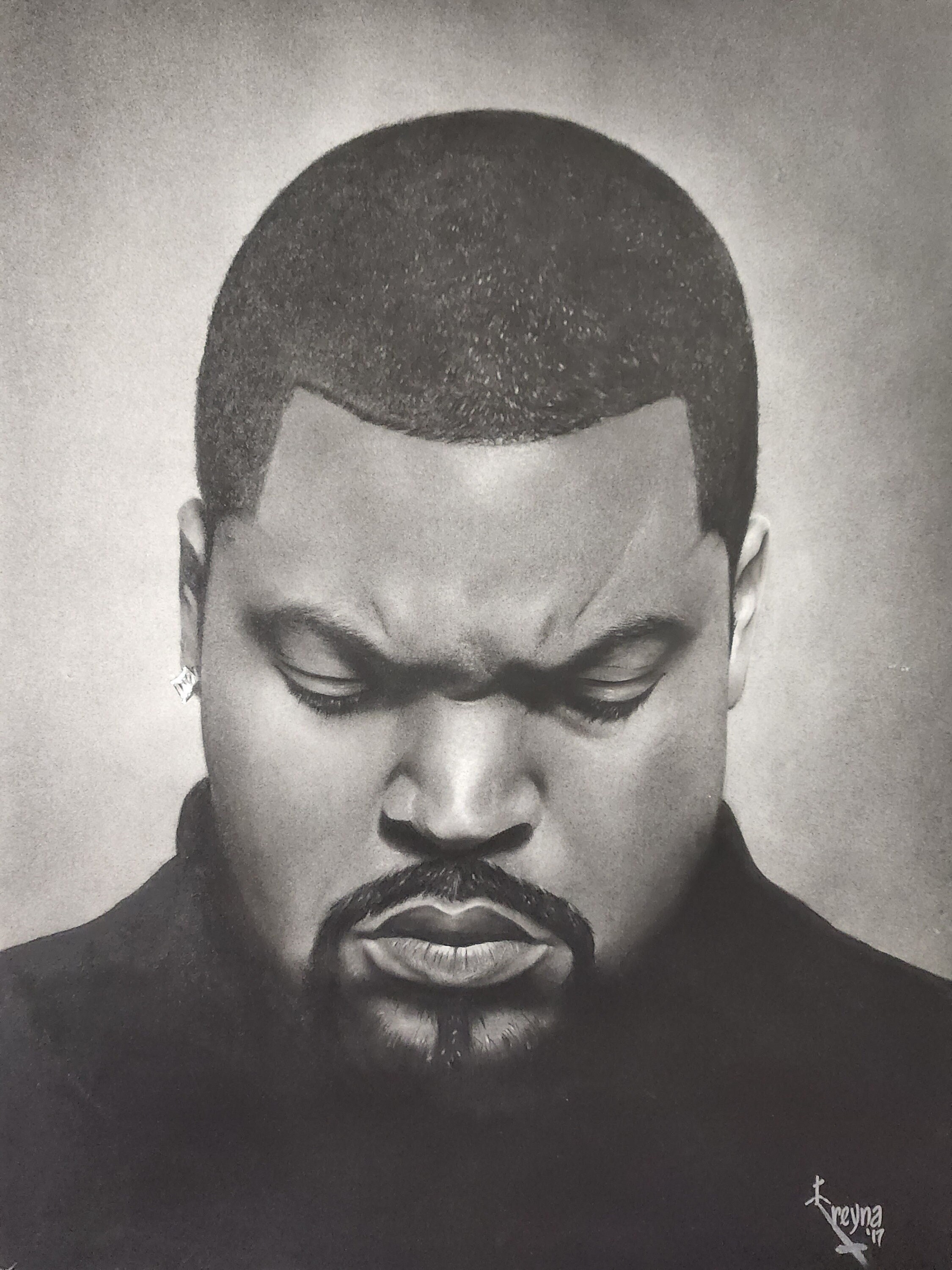 Ice Cube Portrait L Photo Realism L Charcoal L Celebrity Portrait L ...