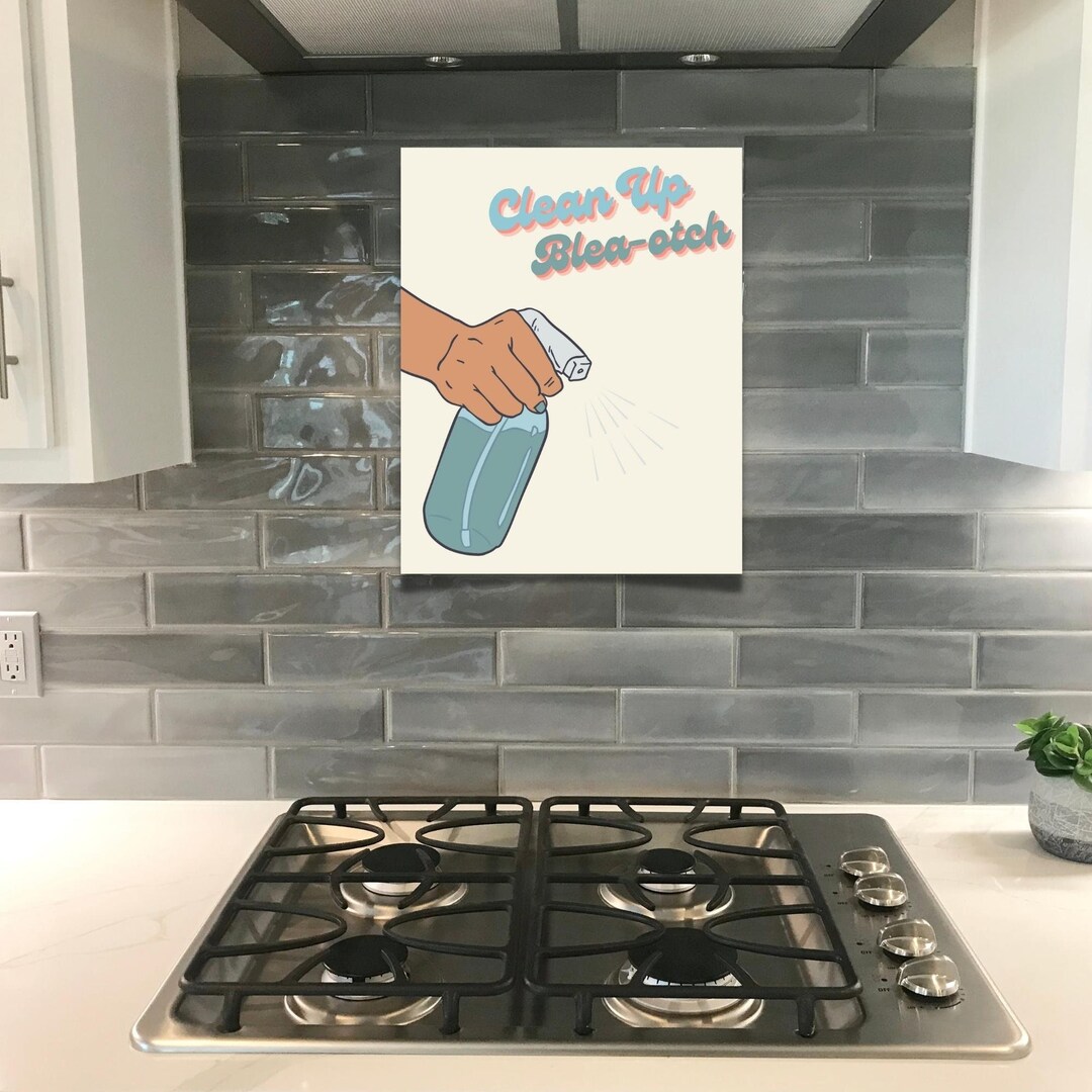 Clean up Blea-otch PRINTABLE Wall Art Decor Sign Poster Funny Humor ...