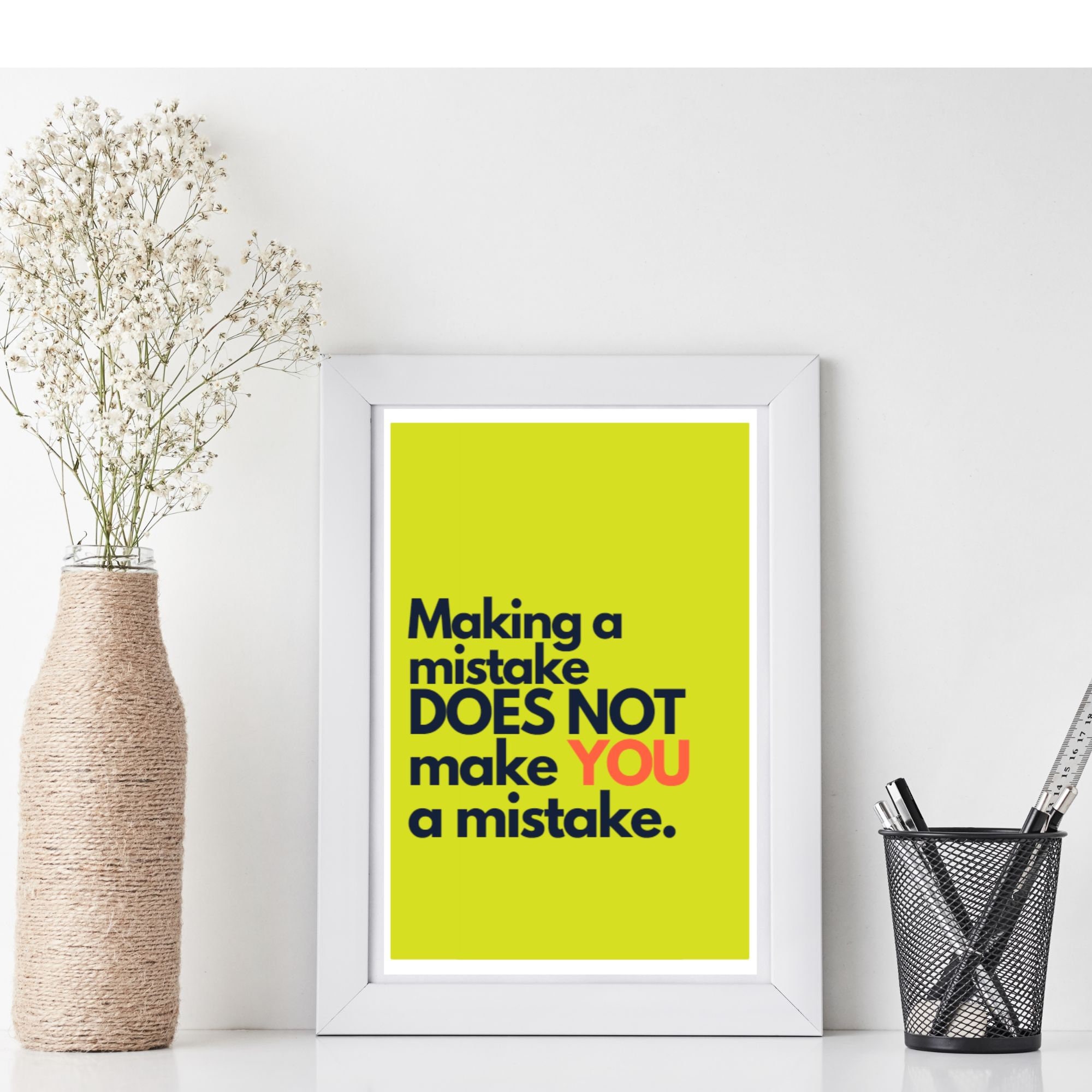 Mistake Poster PRINTABLE, Downloadable Motivational Quote for Classroom ...