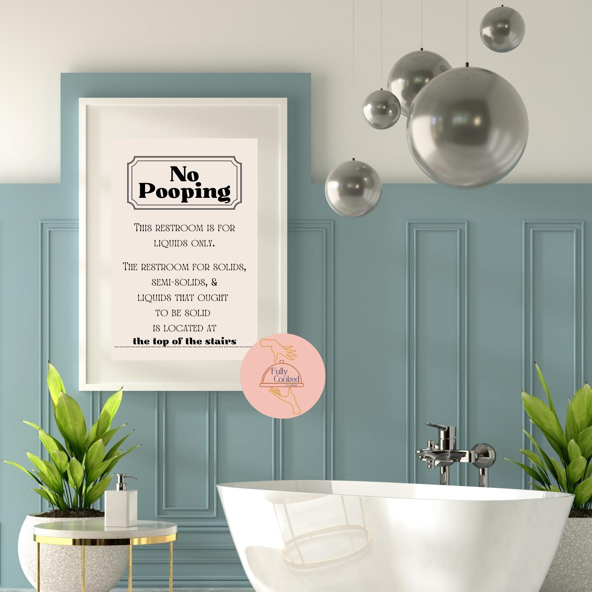 No Pooping PRINTABLE Poster Sign Wall Art Notice Decor Office Work ...