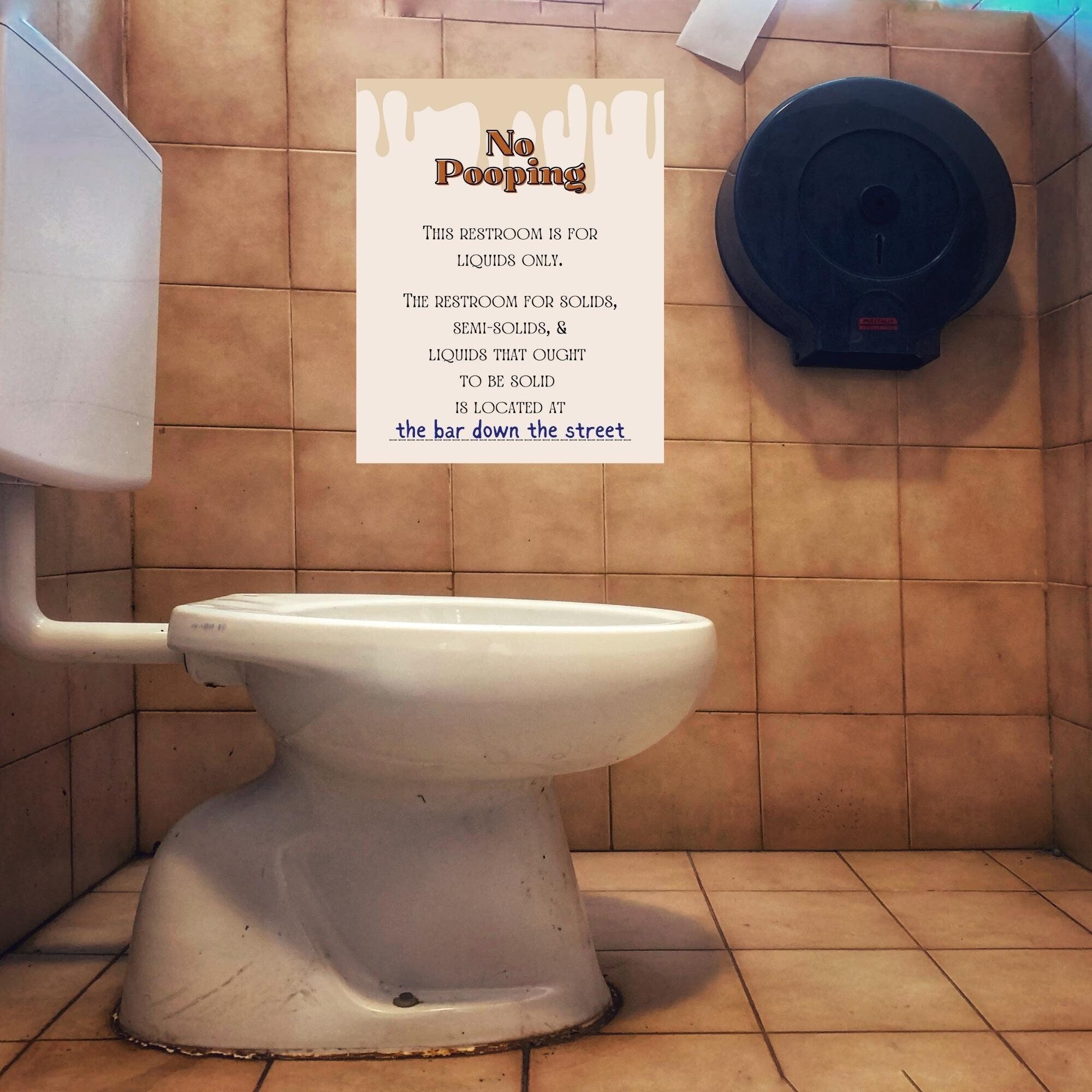 No Pooping PRINTABLE Poster Sign Wall Art Notice Decor Office Work ...