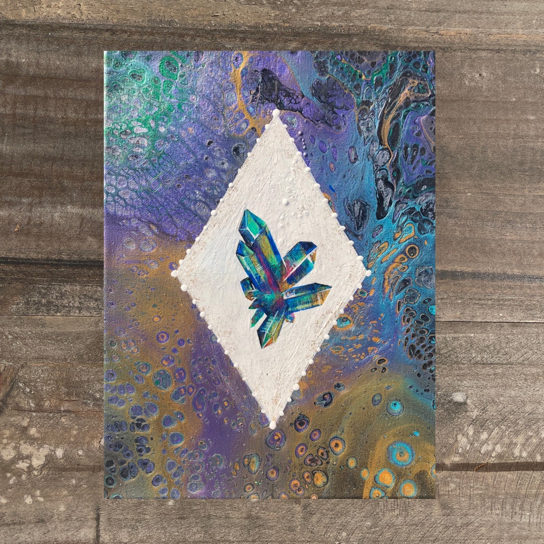 Titanium Aura Quartz Crystal Art Prints - Etsy