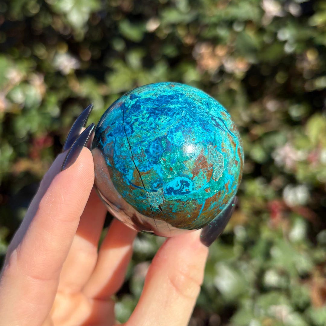 Shattuckite Chrysocolla Sphere B - Etsy