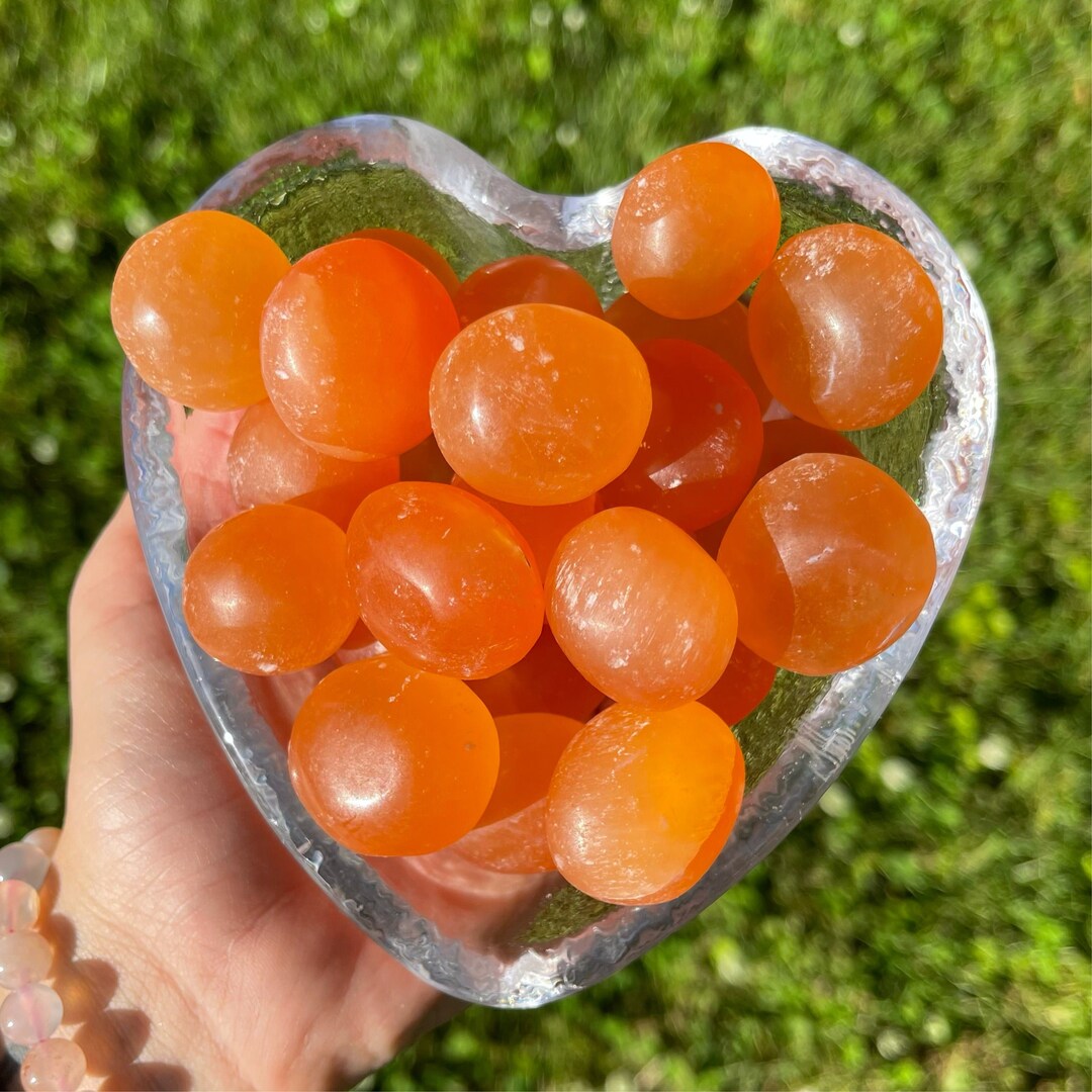 Peach Selenite Tumbled Stones - Etsy