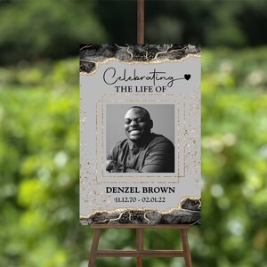 DIY EDITABLE Memorial Poster Board Celebration of Life - Etsy