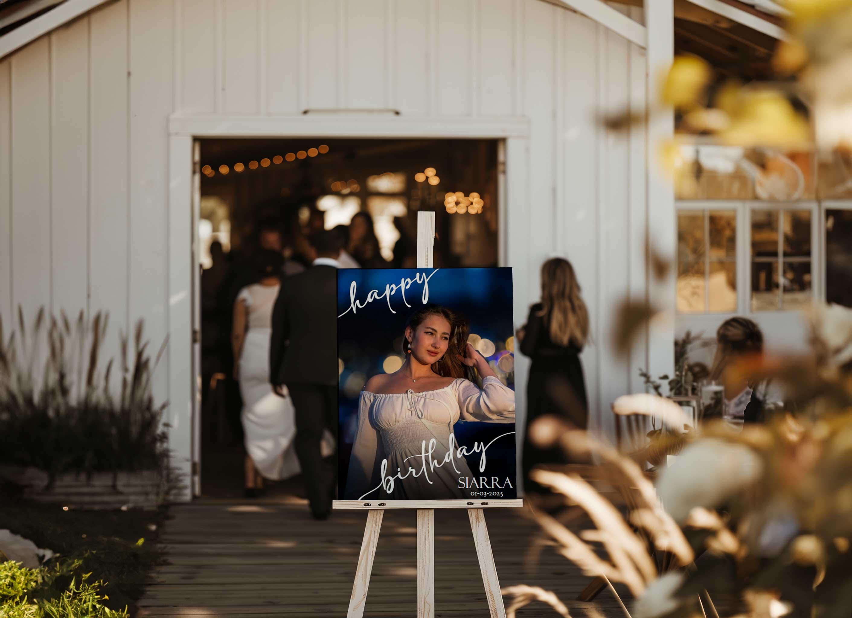 PRINTED Birthday Photo Poster Board Welcome Sign | Custom Large ...