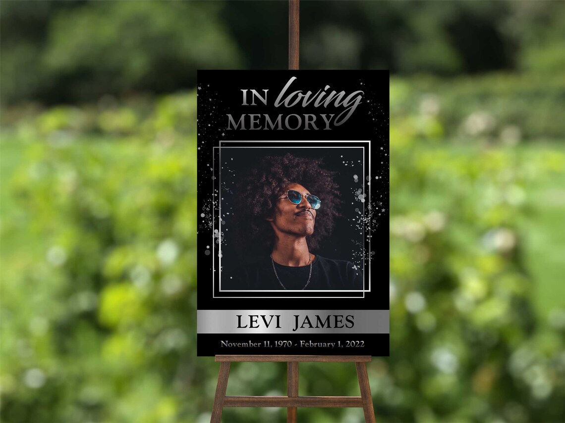 DIY EDITABLE Funeral Poster Board Celebration of Life Poster - Etsy