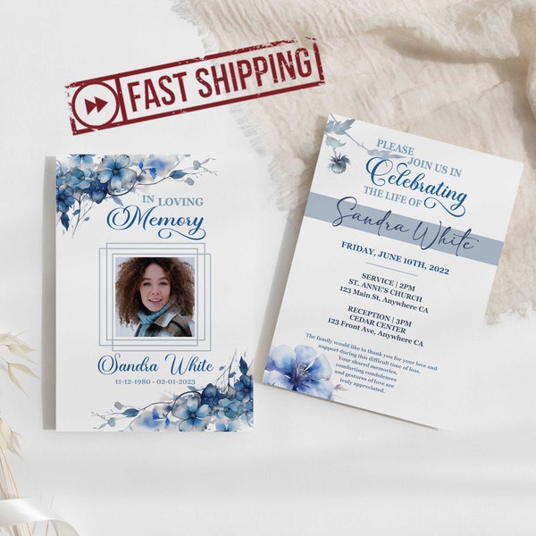 Custom Invitations Celebration of Life - Etsy