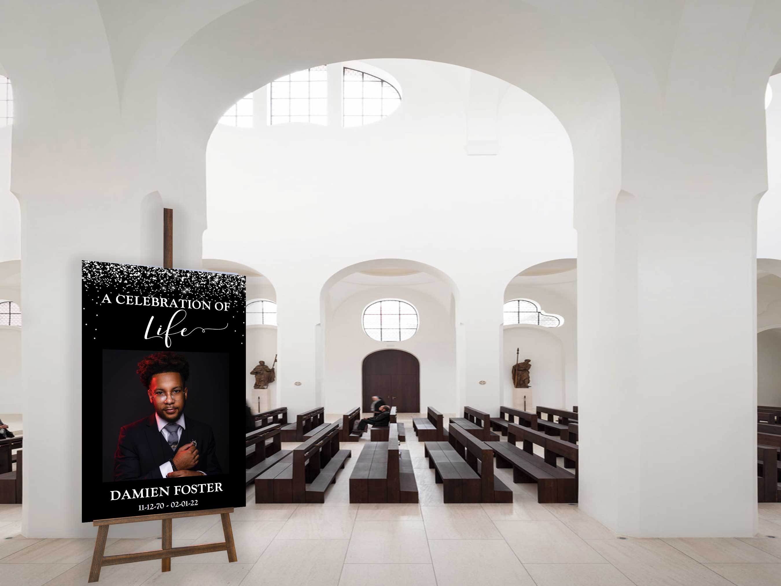 DIY EDITABLE Funeral Welcome Sign | Celebration of Life Poster | Large ...