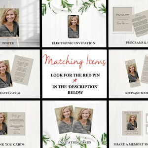 PRINTED Memorial Cards | Personalized Funeral Prayer Cards | Minimalist ...