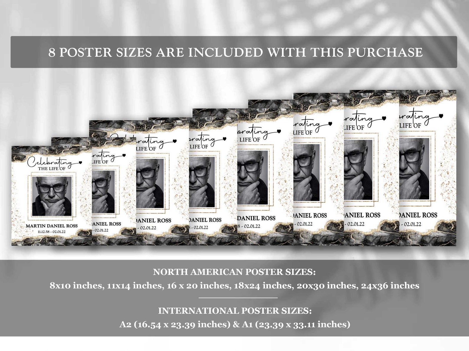 DIY EDITABLE Funeral Poster Board | Memorial Poster | Funeral Welcome ...