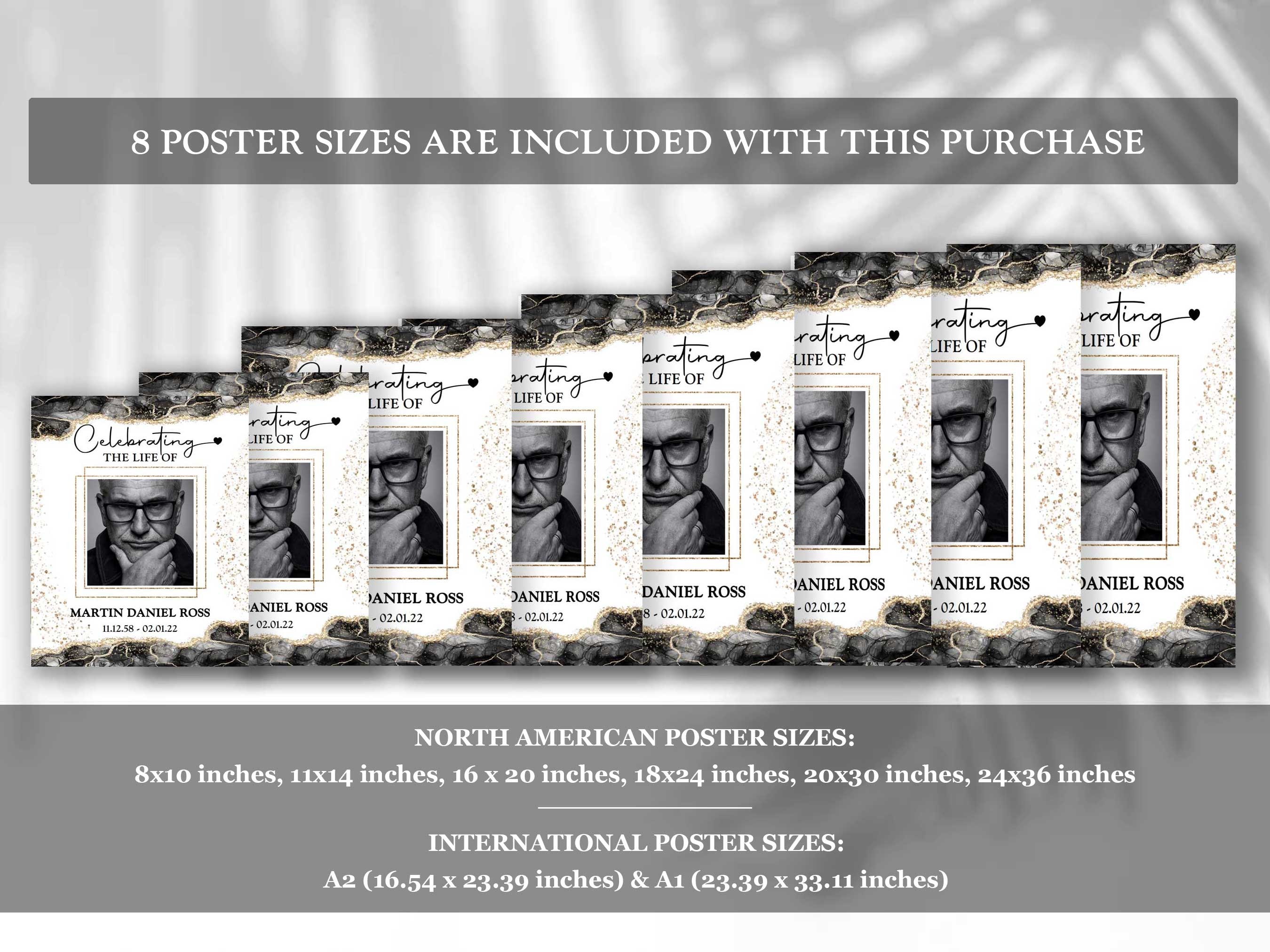 DIY EDITABLE Funeral Poster Board | Memorial Poster | Funeral Welcome ...