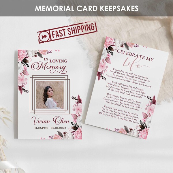 Memorial Cards - Etsy