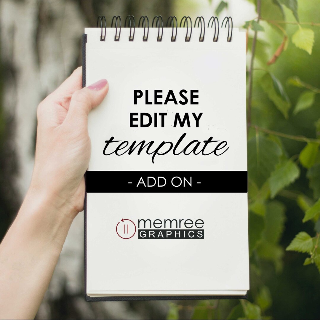 Please Edit My Template ADD-ON ONLY! - Etsy