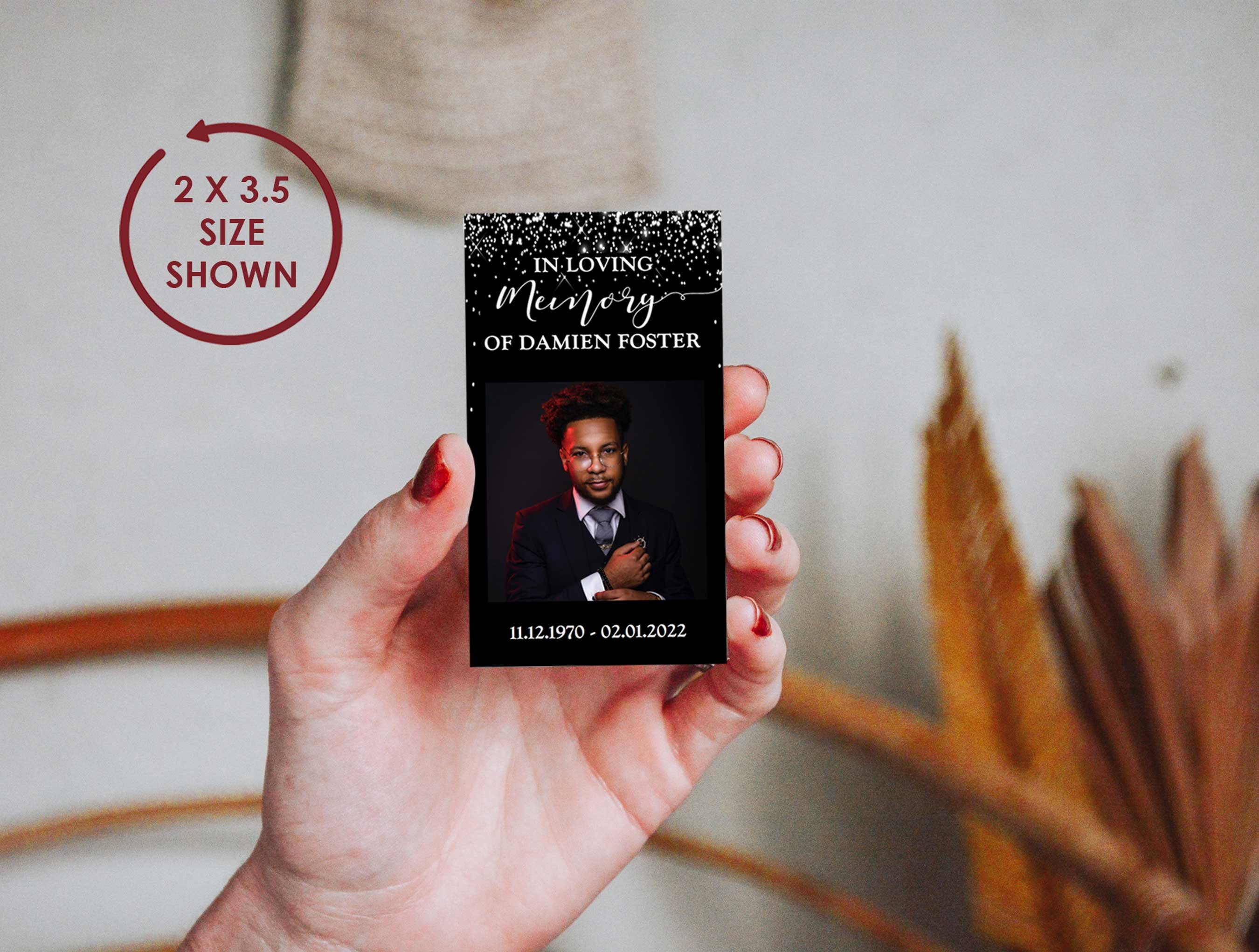 DIY EDITABLE Memorial Card Funeral Prayer Card Template - Etsy Canada