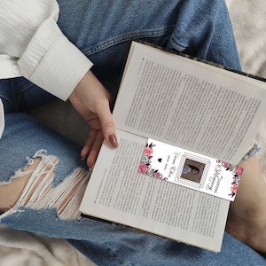 PRINTED Memorial Bookmarks Soft Pink Floral | Personalized Funeral ...