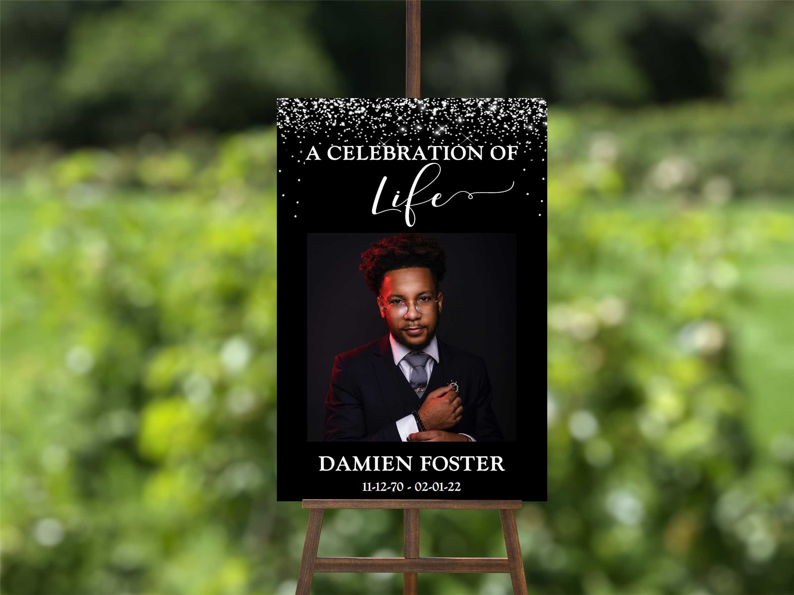 PRINTED Large Funeral Poster | Personalized Memorial Welcome Sign ...