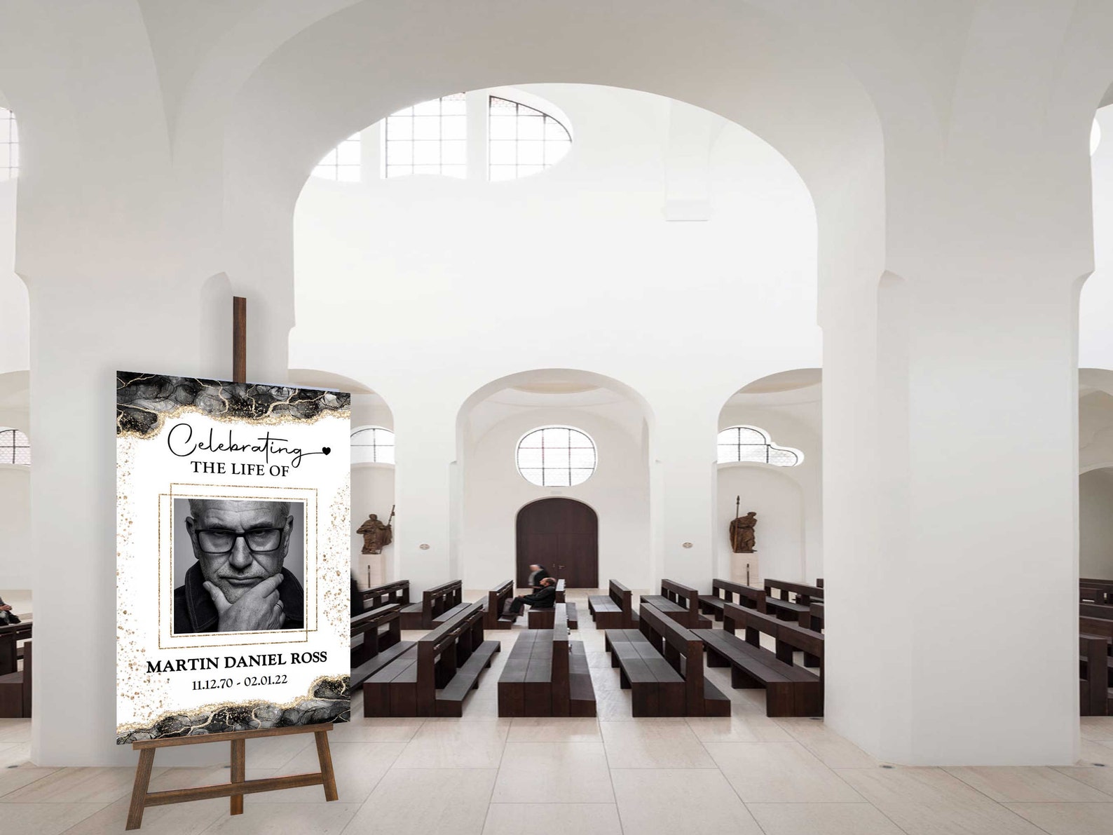 DIY EDITABLE Funeral Poster Board Memorial Poster Funeral - Etsy