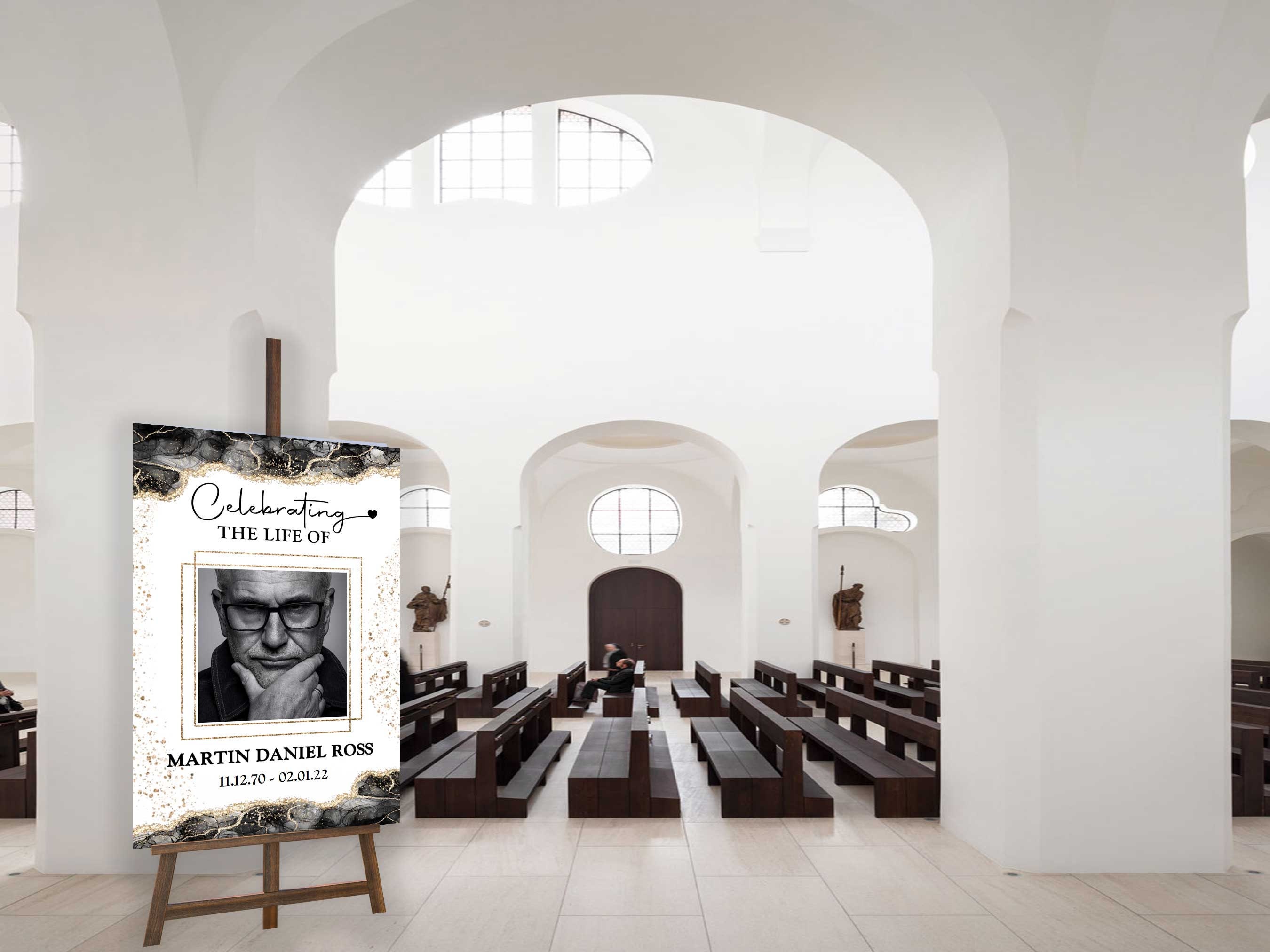 DIY EDITABLE Funeral Poster Board | Memorial Poster | Funeral Welcome ...