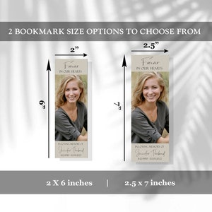 DIY EDITABLE Bookmark Template | Funeral Favor for Woman or Man ...