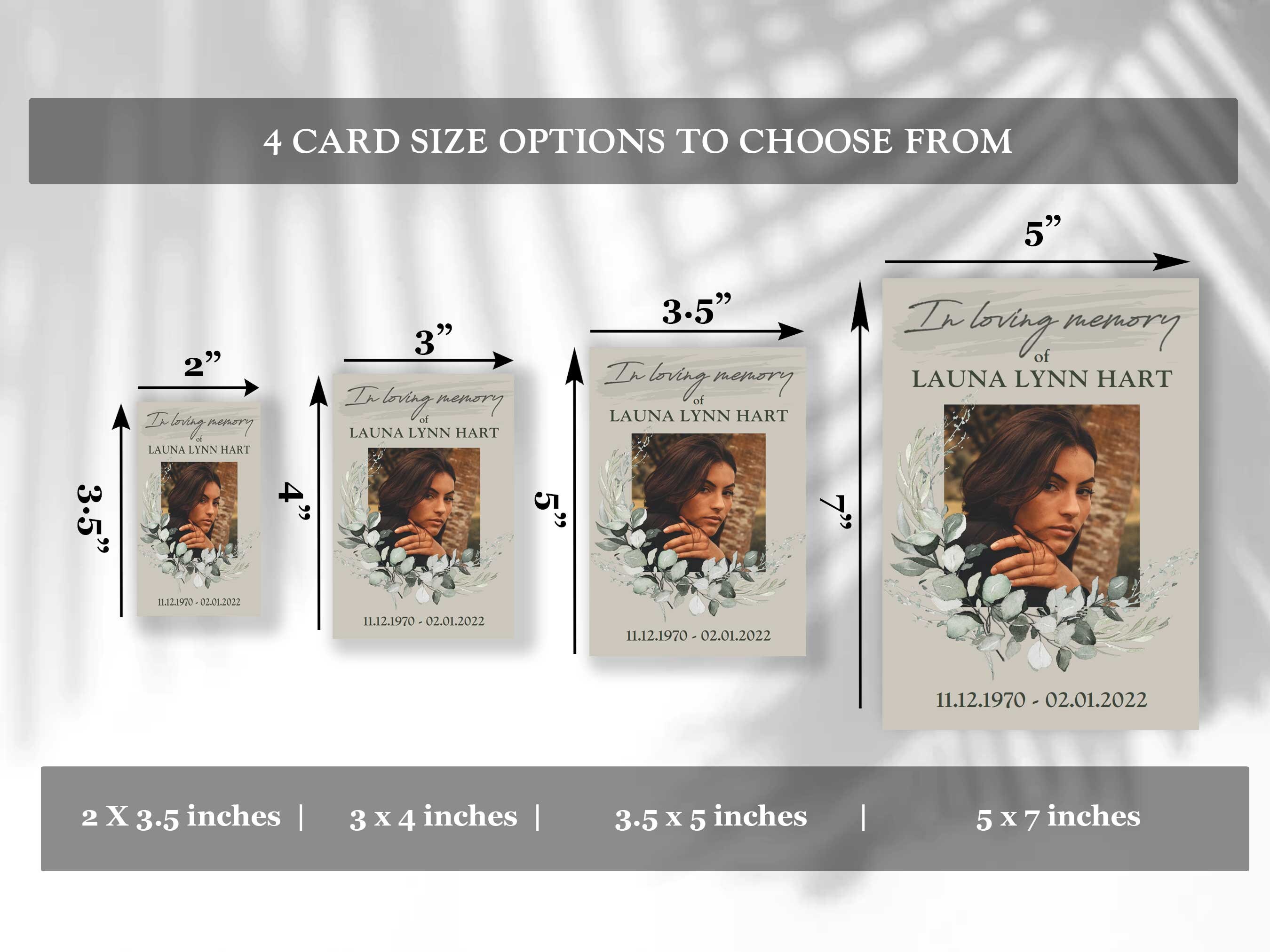 PRINTED Memorial Cards Personalized Funeral Prayer Cards - Etsy