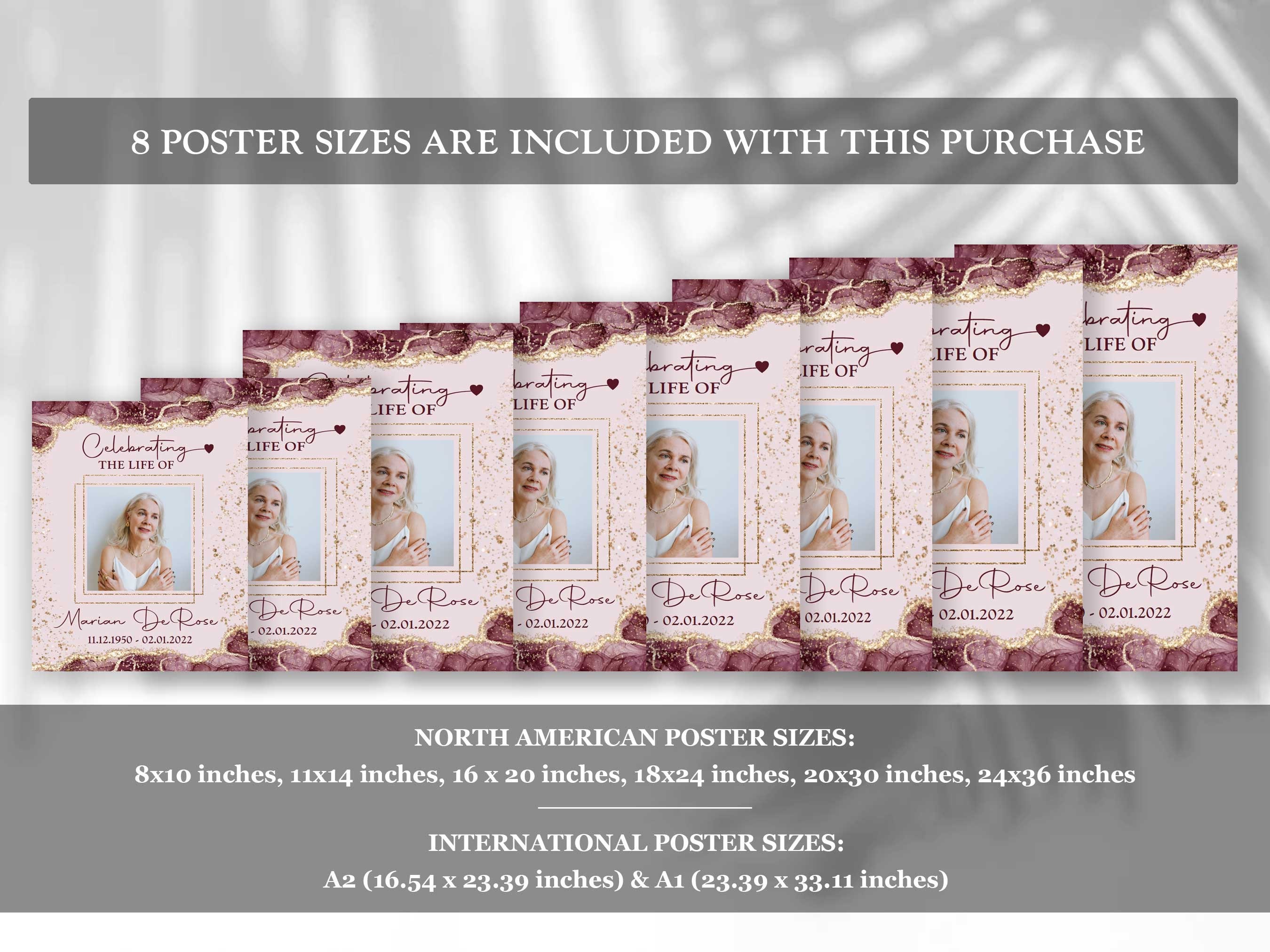 DIY EDITABLE Funeral Poster Minimalist Celebration of Life - Etsy