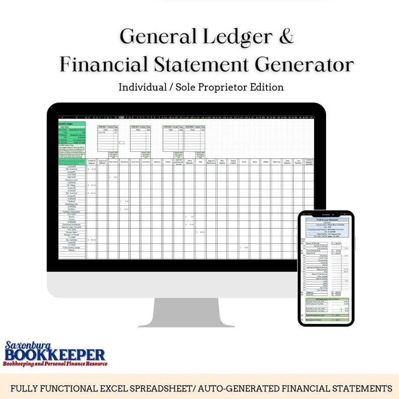 General Ledger & Financial Statement Generator - Individual/sole ...