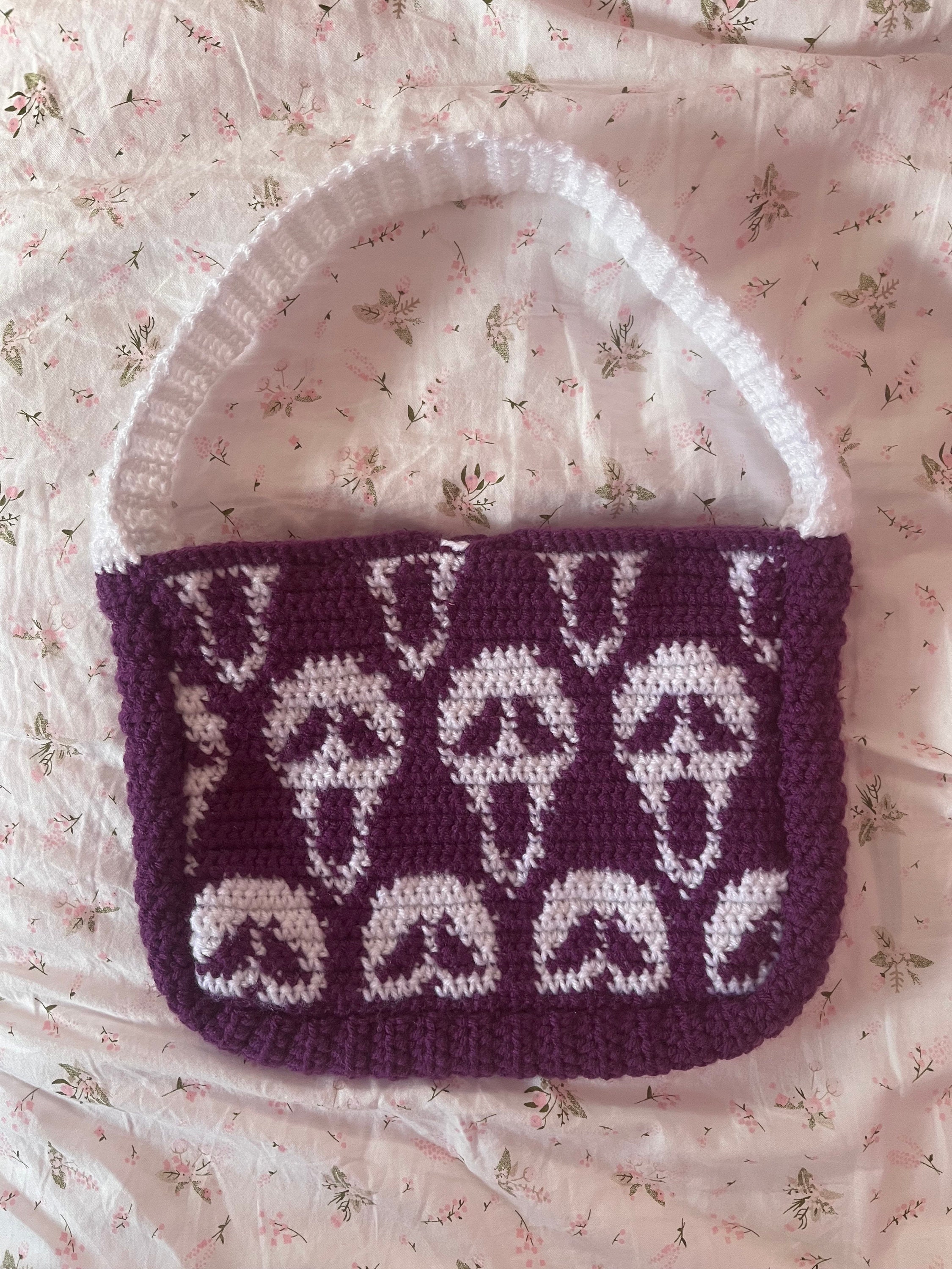 Purple Ghostface Crochet Bag - Etsy