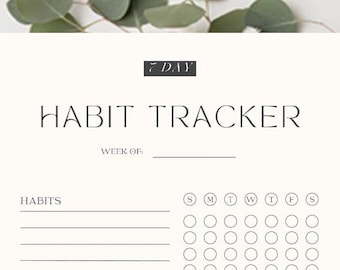 30 Day Habit Tracker Checkbox Printable - Etsy