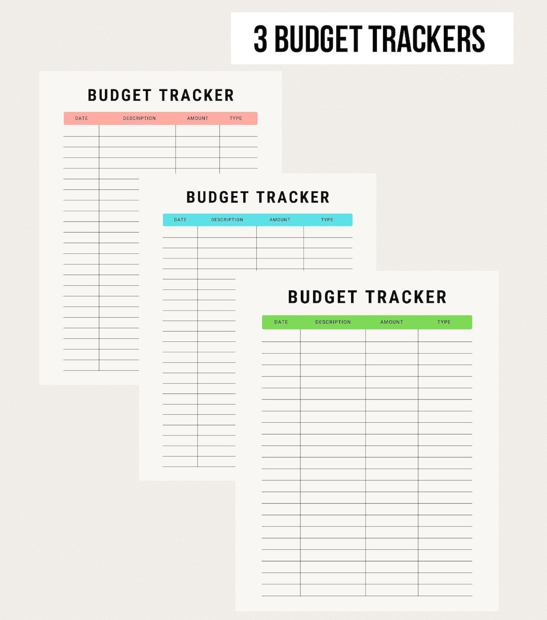 Budget Tracker L Monthly Budget Tracker L Budgeting - Etsy