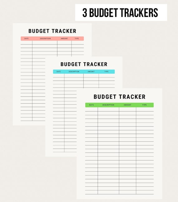 Budget Tracker L Monthly Budget Tracker L Budgeting - Etsy