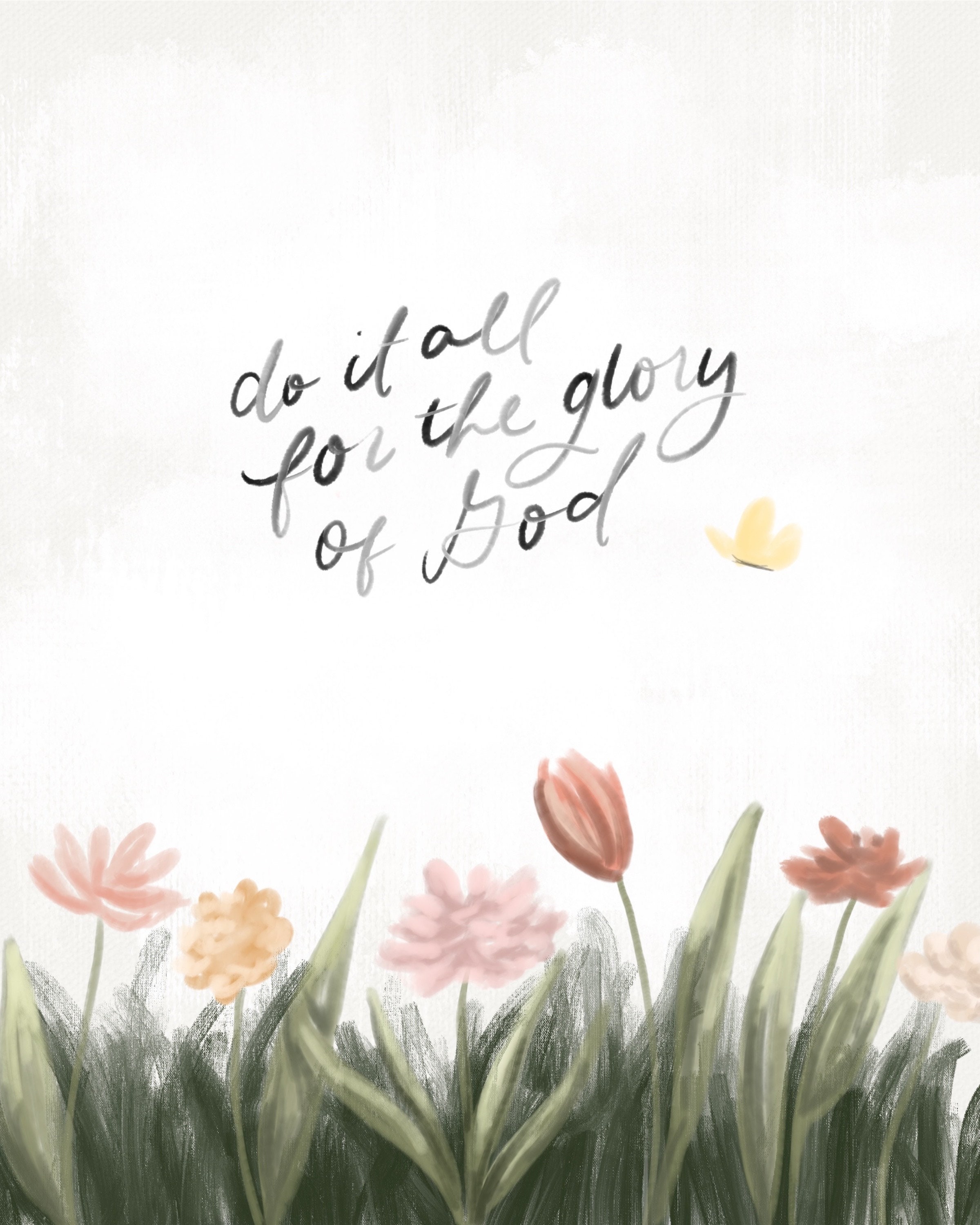 1 Corinthians 10:31 Digital Download | All for the Glory of God Wall ...