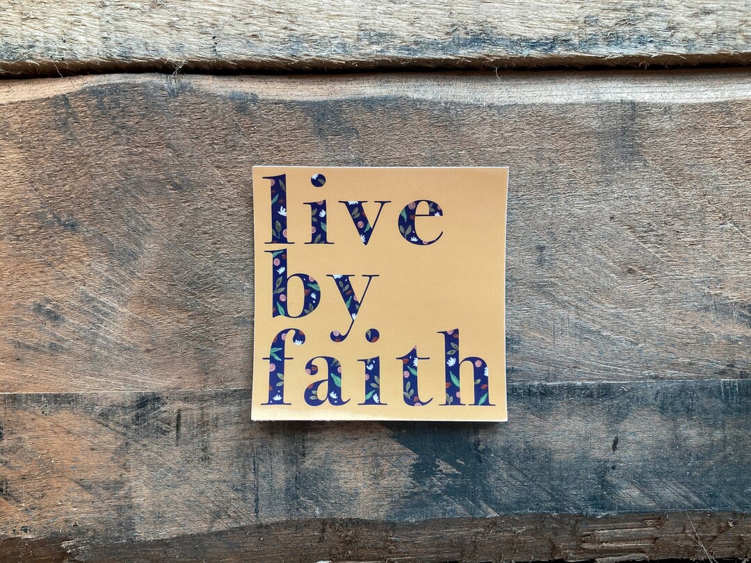 Live by Faith Square Sticker Faith Sticker Christian - Etsy