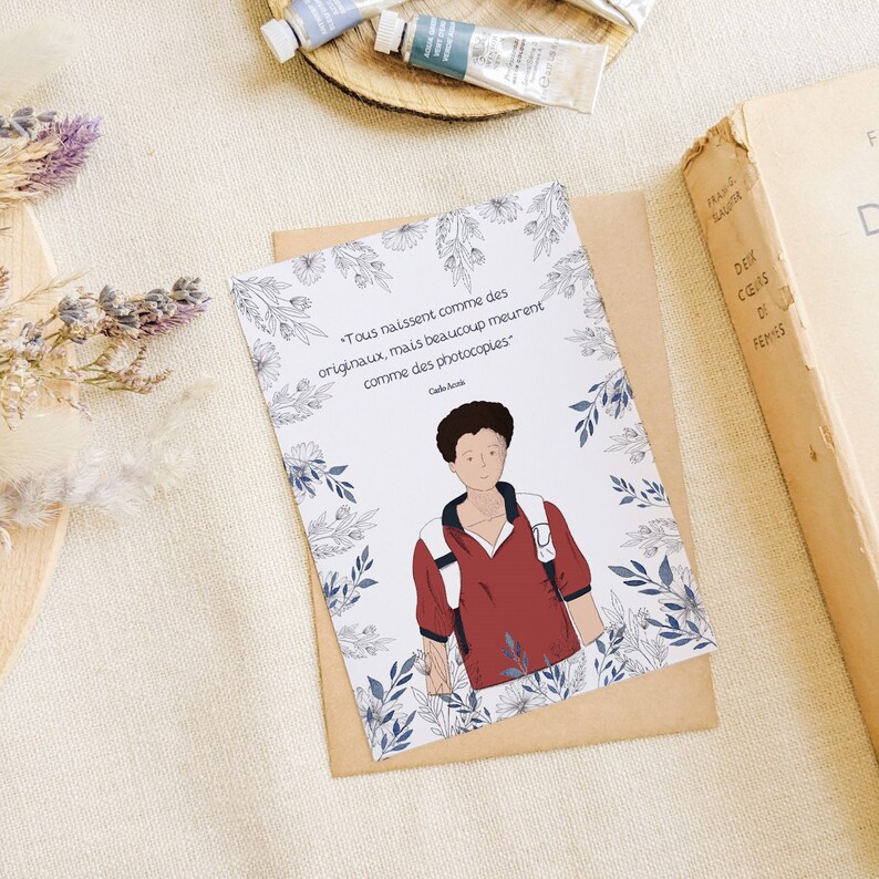 Carlo Acutis Card Postcard Catho Postcard Handmade Postcard - Etsy