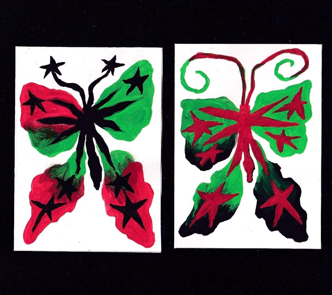 Hand-painted Palestine Butterfly Cards - Etsy