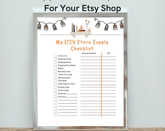 Etsy Shop Checklist - Etsy