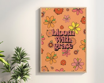 Put Your Trust in the Lord, Retro Printable Wall Art, Trendy Wall Print ...