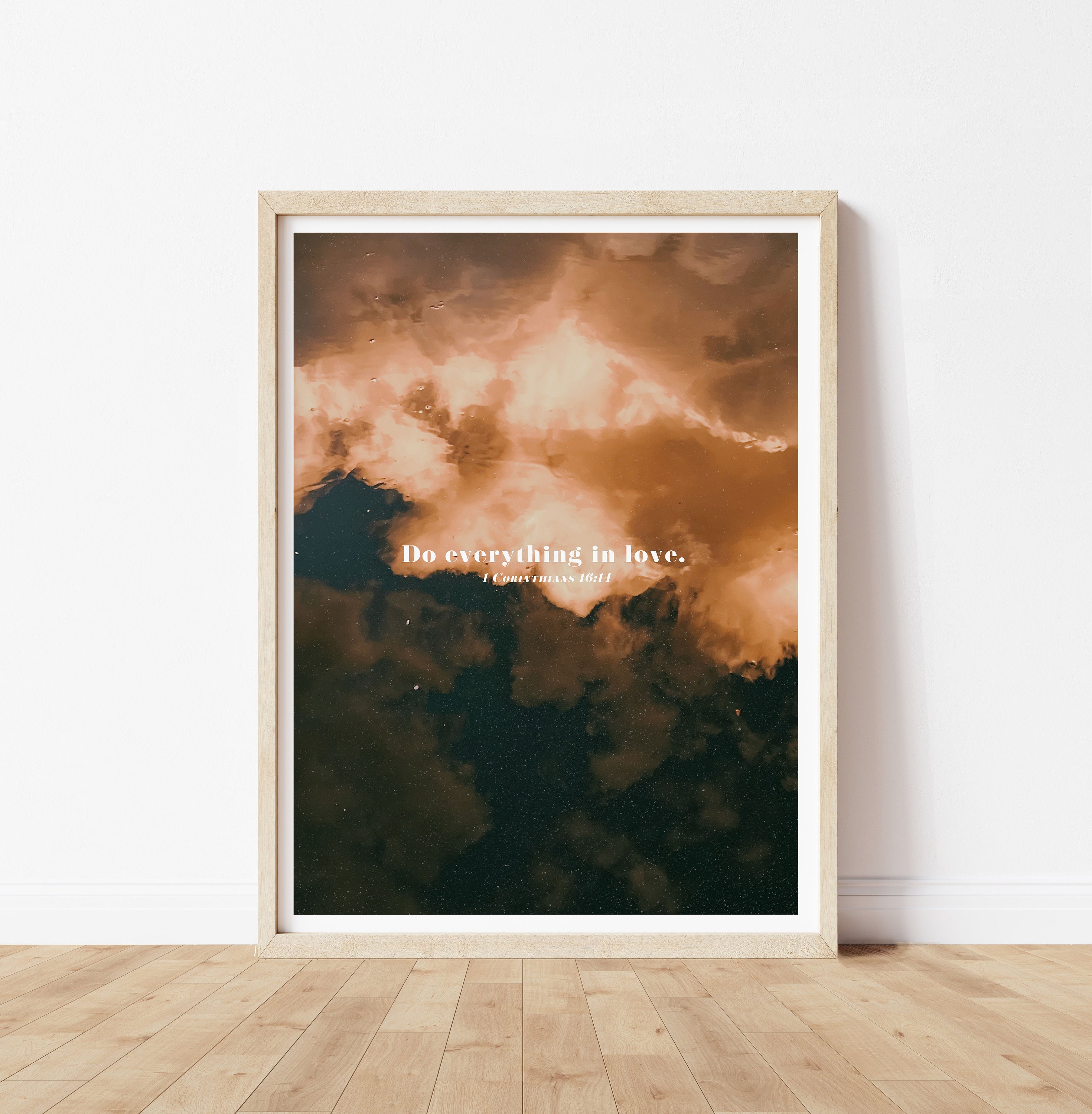 1 Corinthians 16:14 Printable, Bible Verse Poster, Bible Verse Wall Art ...