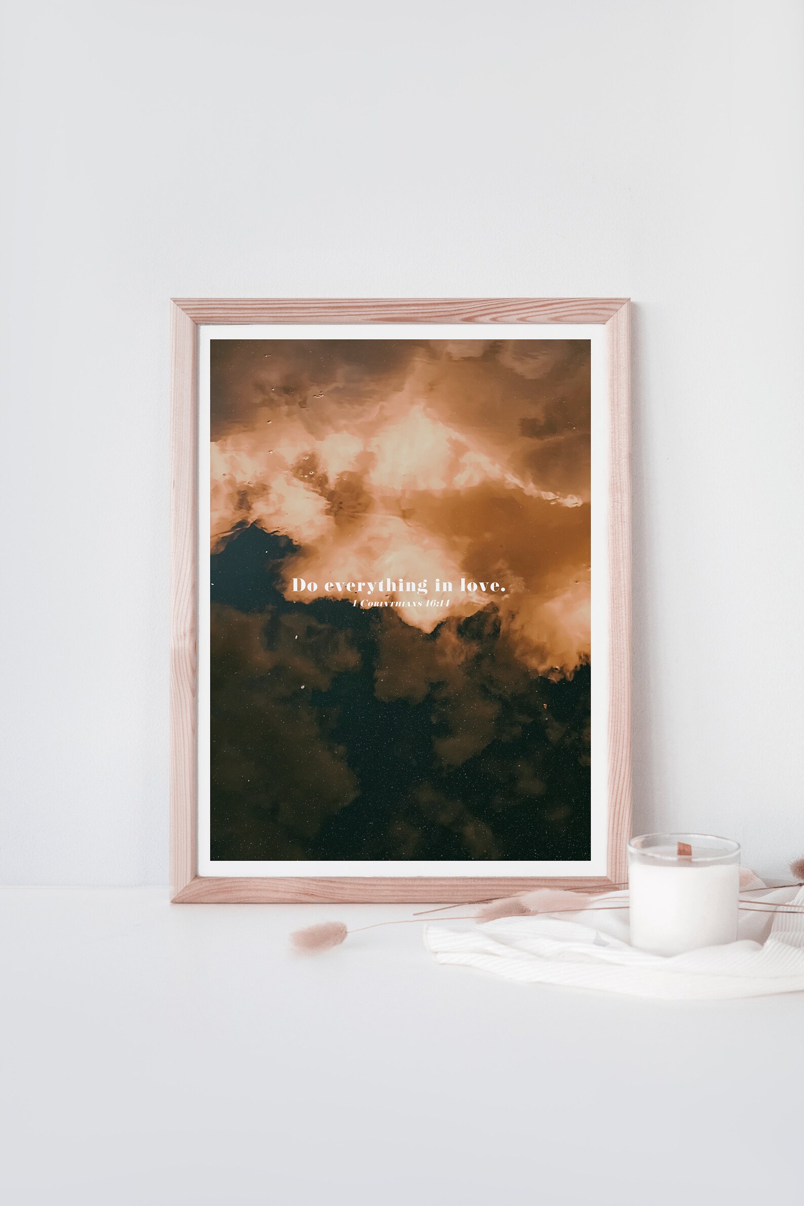 1 Corinthians 16:14 Printable, Bible Verse Poster, Bible Verse Wall Art ...