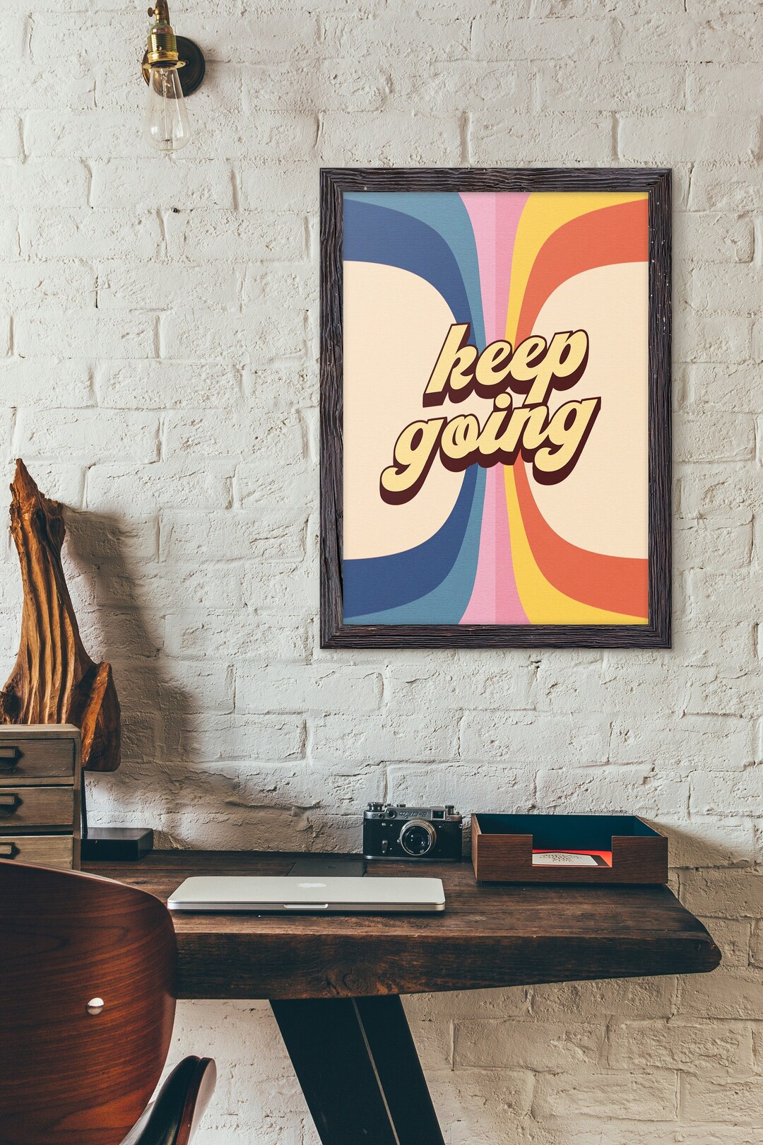 Keep Going, Retro Printable Wall Art, Trendy Wall Print Download ...