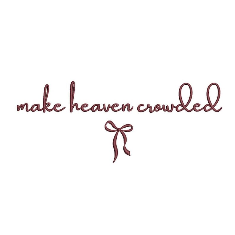 Make Heaven Crowded Religious Embroidery Design, 5 Sizes, Instant ...